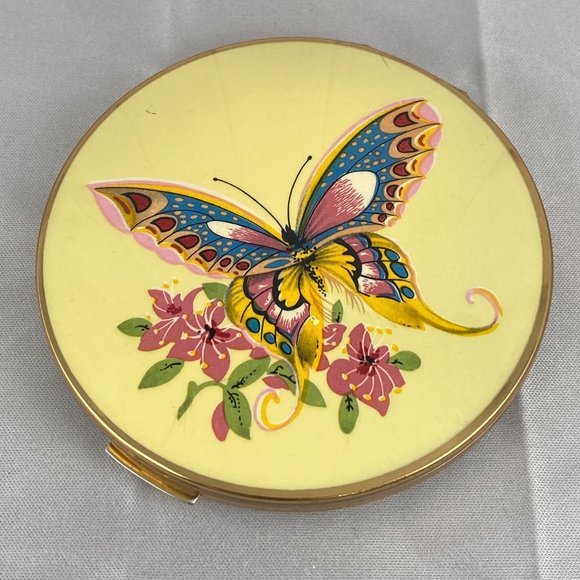 Stratton | Bags | Vintage 7s Stratton Powder Makeup Butterfly Compact ...